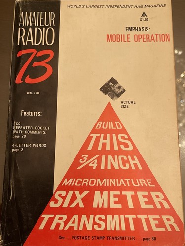 Amateur Radio 73 No. 116 Mobile Operation Postage Stamp Transmitter May ...