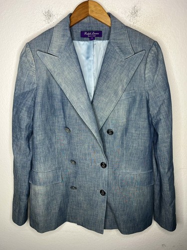 $2K Ralph Lauren Purple Label 10 Medium Denim Camden Blazer $2K Ralph Lauren Purple Label 10 Medium Denim Camden Blazer