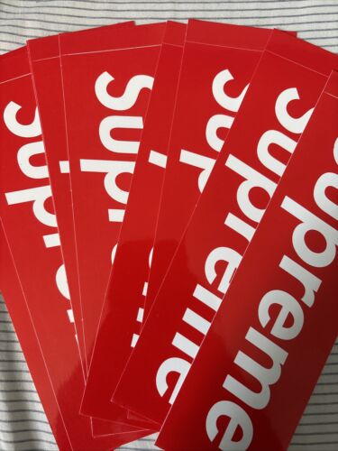Supreme Box Logo Sticker Red 100% Authentic Brand New Ships Supreme Box Logo Sticker Red 100% Authentic Brand New Ships