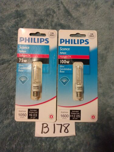 Philips 75-watt T4 Halogen Mini-candelabra Sconce Light Bulb | Light-bulbs Philips 75-watt T4 Halogen Mini-candelabra Sconce Light Bulb | Light-bulbs