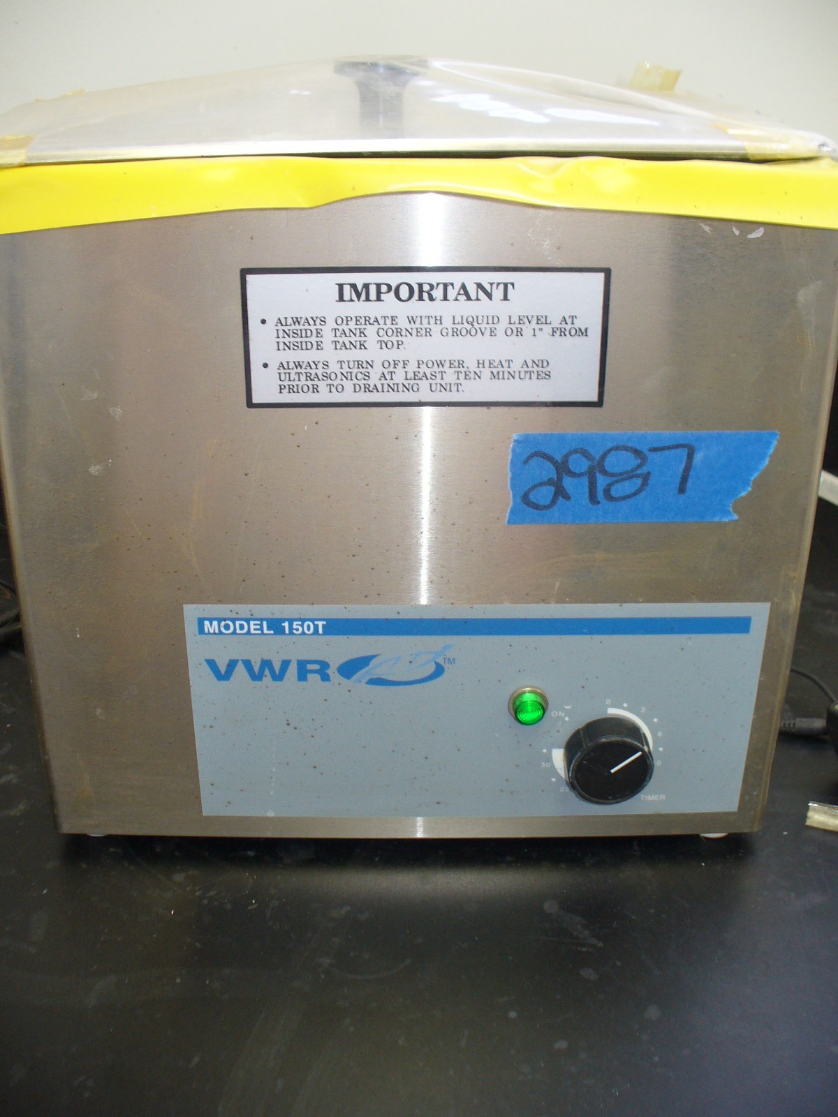 VWR International Ultrasonic Cleaner Model# 150T, Serial# 05TS5B585 ...