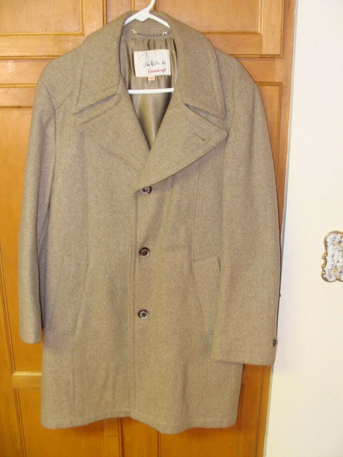 Vintage John Weitz by Casualcraft Mens 75% wool coat with Vintage John Weitz by Casualcraft Mens 75% wool coat with