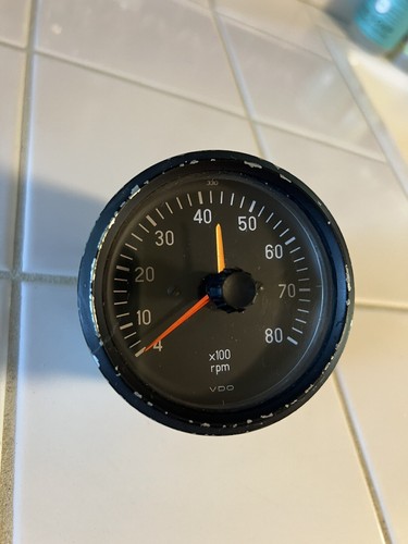 Vintage VDO Cockpit Intl Gauge Tachometer 8000 RPM 3 1/8” NOS Made In ...