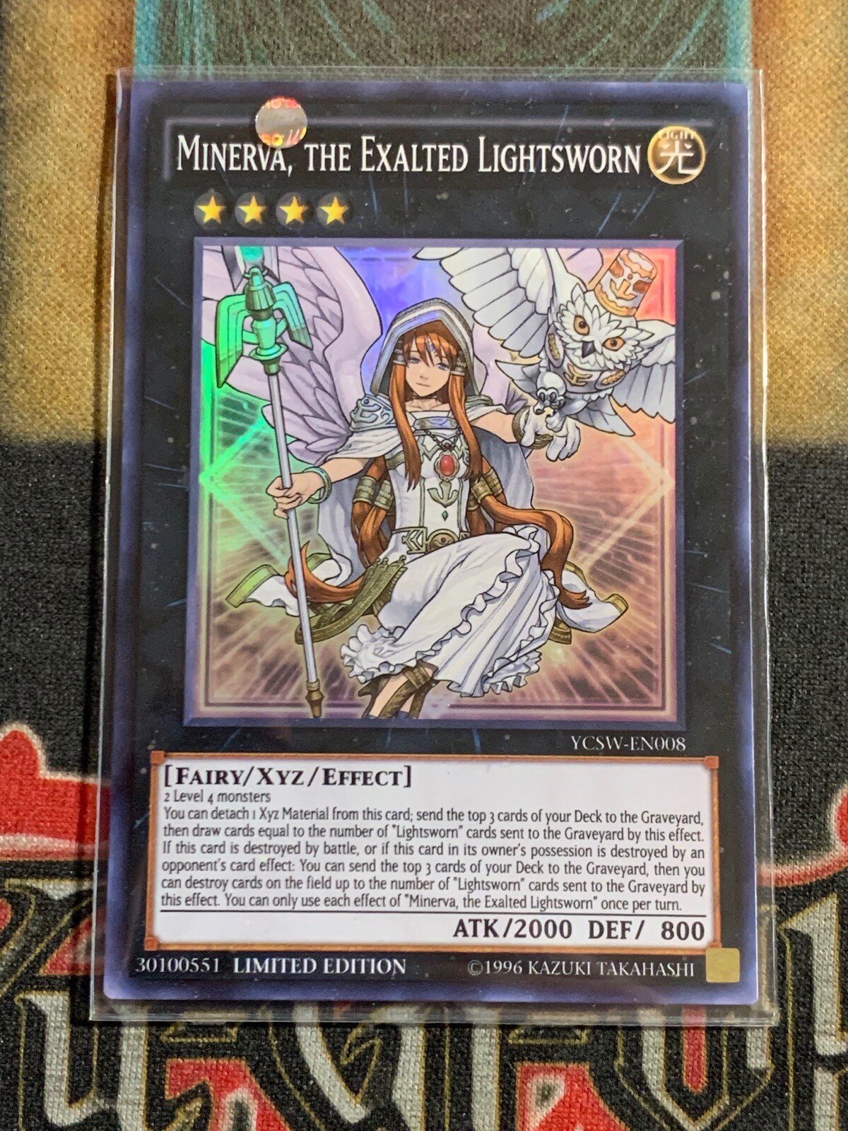 Yugioh Minerva, The Exalted Lightsworn YCSW-EN008 Super Rare PRIZE CARD ...
