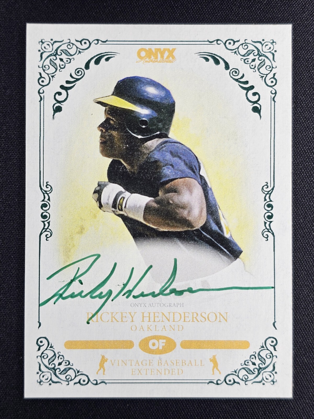 2022 Onyx Vintage Extended - Autographs Green Ink #OARH Rickey Henderson /50 (AU) for sale ...