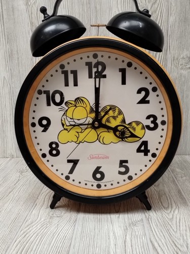 Cartoon Twin Bell | Vtg 1978 Sunbeam Garfield Alarm Clock Cartoon Twin Bell | Vtg 1978 Sunbeam Garfield Alarm Clock