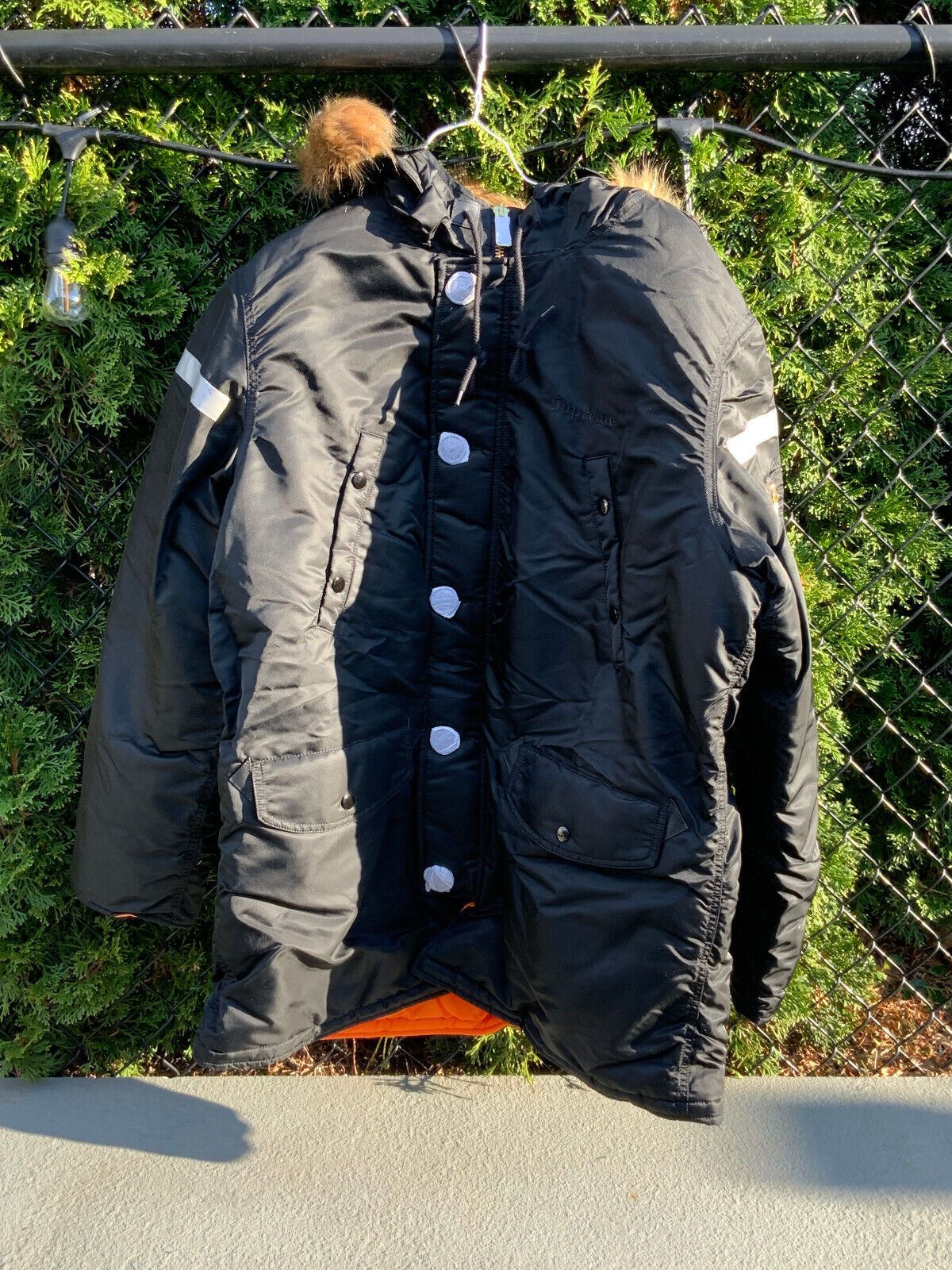 Supreme Reflective Cross N-3B Parka- FW 17- Black- XL- New Supreme Reflective Cross N-3B Parka- FW 17- Black- XL- New