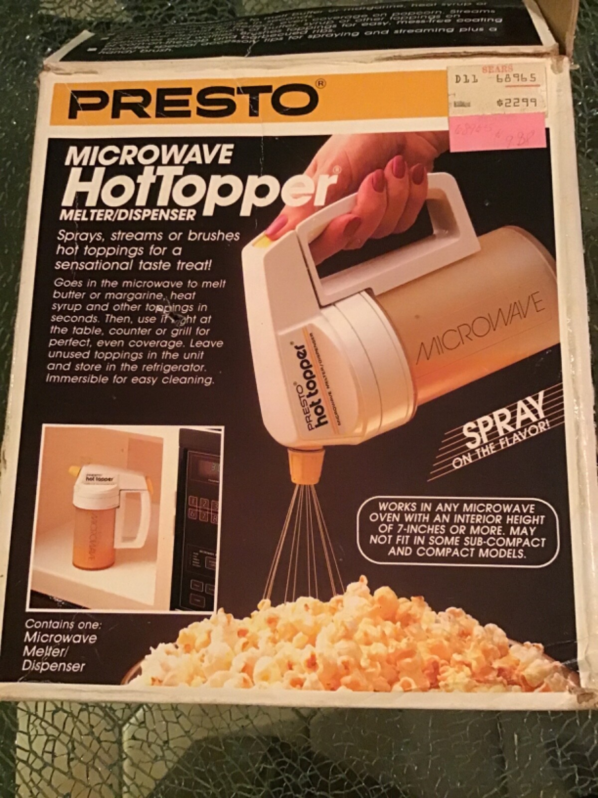 Presto Microwave Hottopper Popcorn Butter Dispenser - White