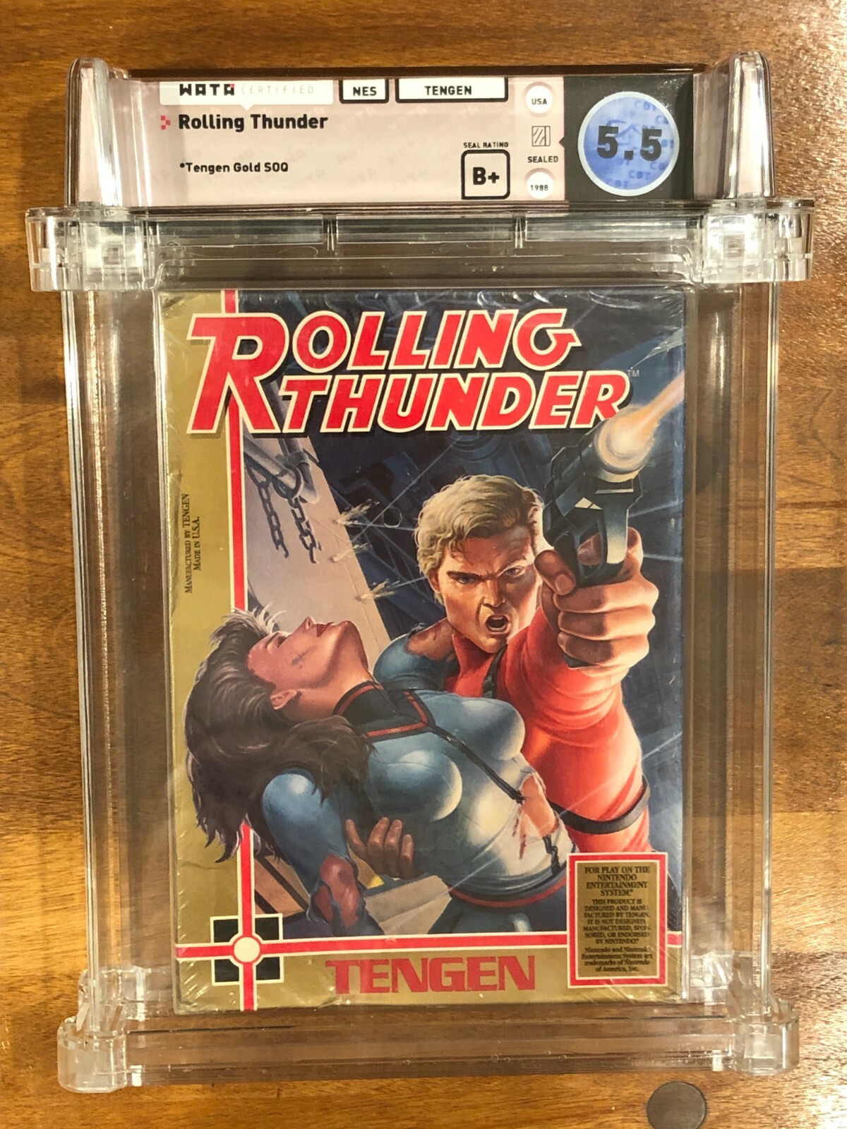 Rolling Thunder Nintendo NES New and Sealed GRADED WATA 5.5 B