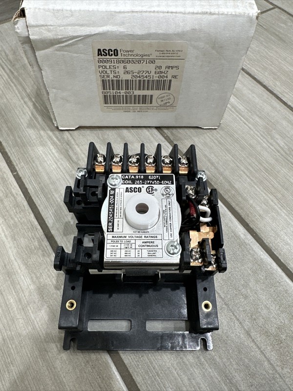 Asco 6 Pole Lighting Contactor | Shelly Lighting