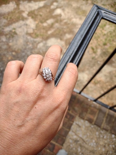 diamond waterfall cluster ring eBay