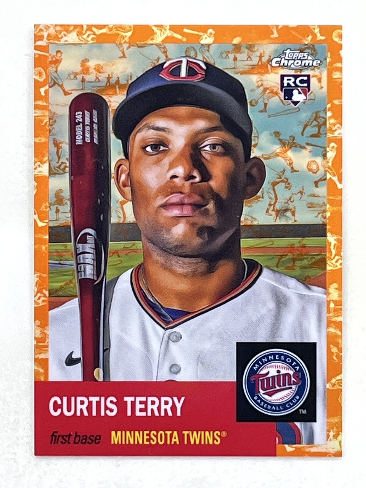 2022 Topps Chrome Platinum Anniversary - Platinum Toile White & Orange Refractor #354 Curtis ...