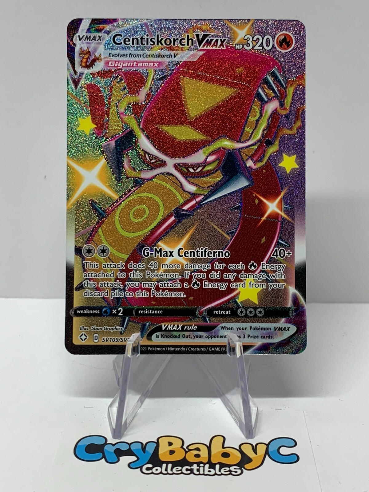 Pokemon Centiskorch VMAX SV109/SV122 Shining Fates Shiny Pokemon Centiskorch VMAX SV109/SV122 Shining Fates Shiny