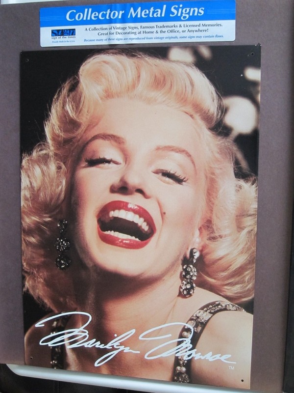 Marilyn Monroe Collectors Metal Sign "Lithographed Steel" | eBay