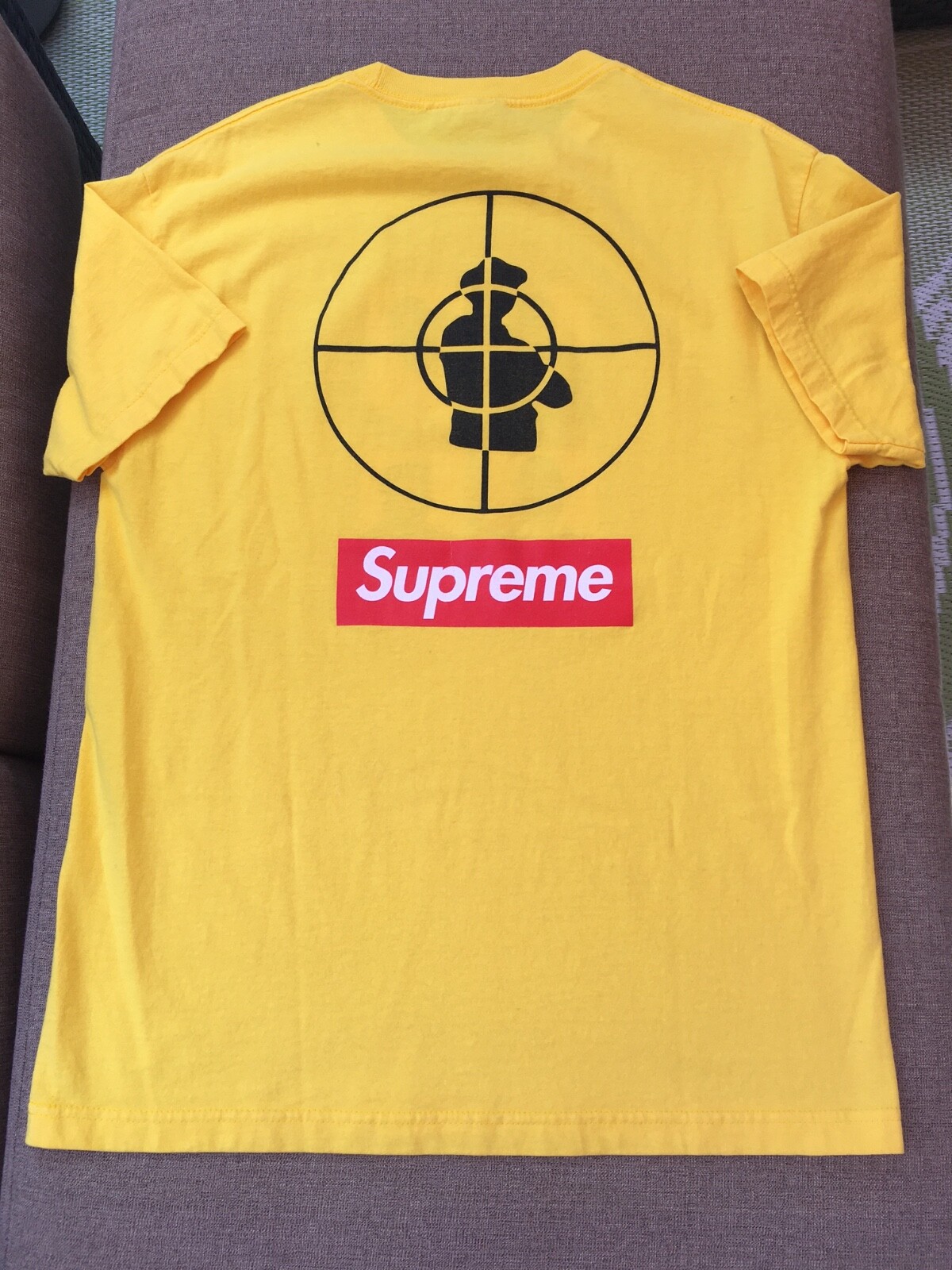 Rare 2006 Supreme Public Enemy Yellow Box Logo Tee Shirt Rare 2006 Supreme Public Enemy Yellow Box Logo Tee Shirt