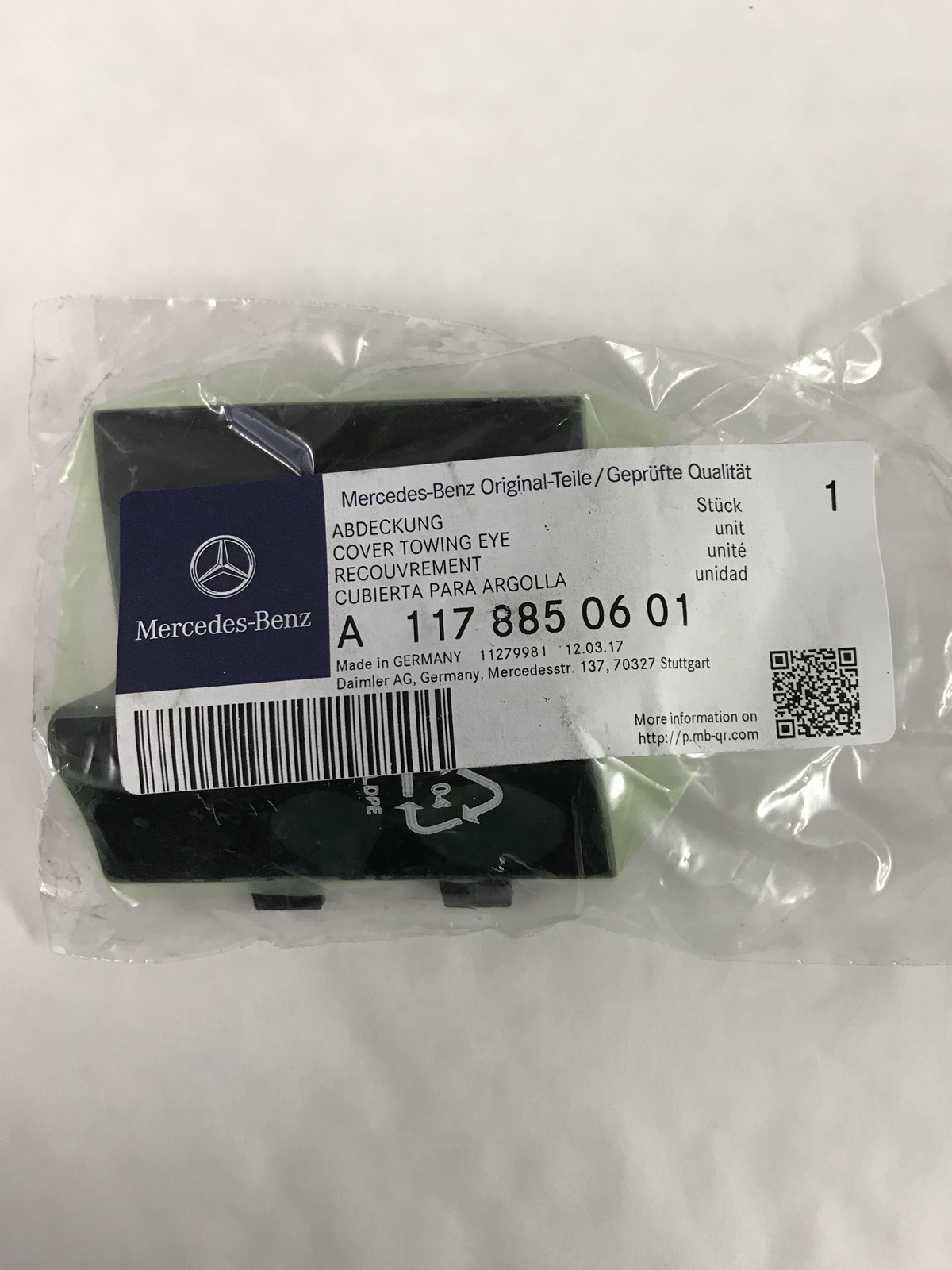 GENUINE Mercedes-Benz CLA 45 AMG Rear Diffuser Tow Eye Cover ...