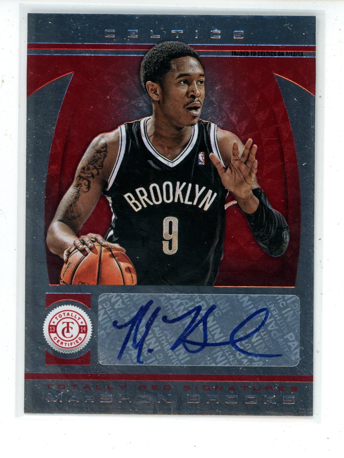 2013-14 Totally Certified - Signatures Totally Red #153 MarShon Brooks ...