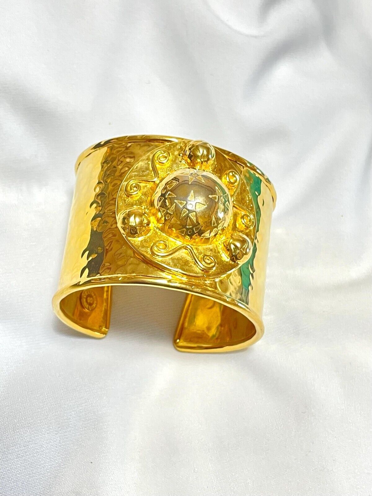 Vintage Celine thick cuff link bangle/ bracelet with space Vintage Celine thick cuff link bangle/ bracelet with space