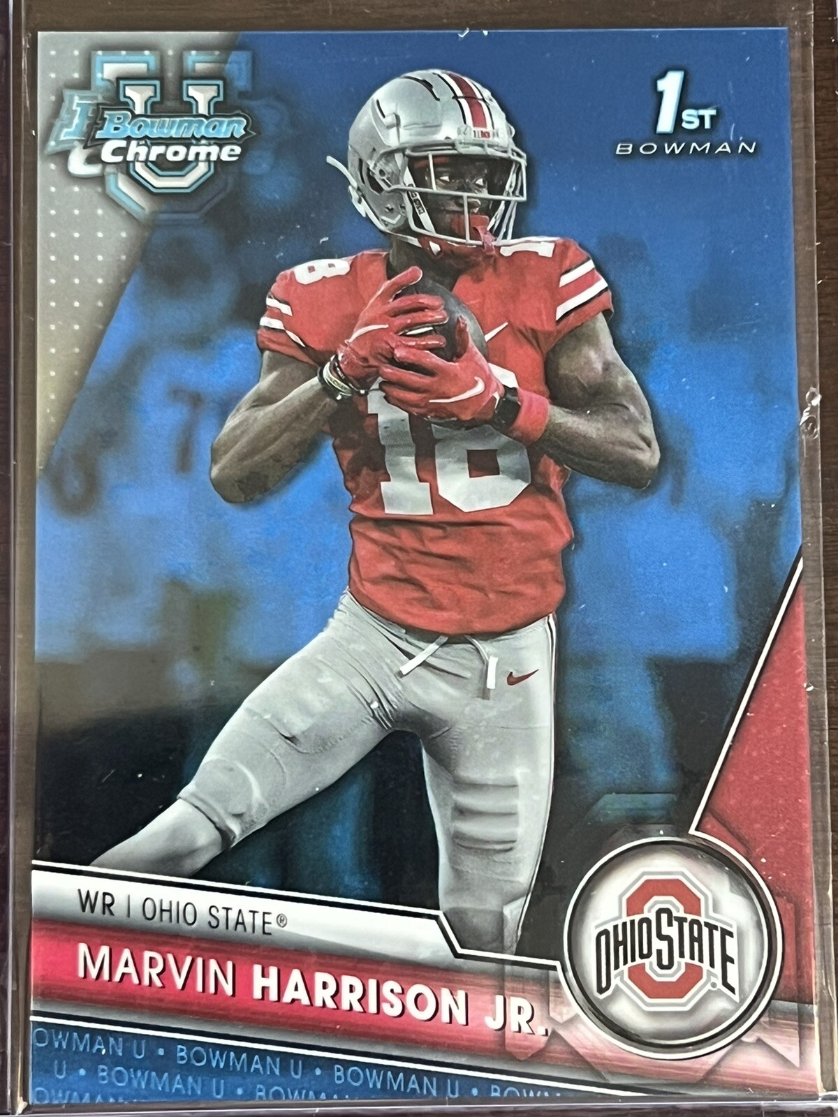 2023 Bowman University Chrome - Blue Refractor #100 Marvin Harrison Jr. /199 (RC) for sale ...