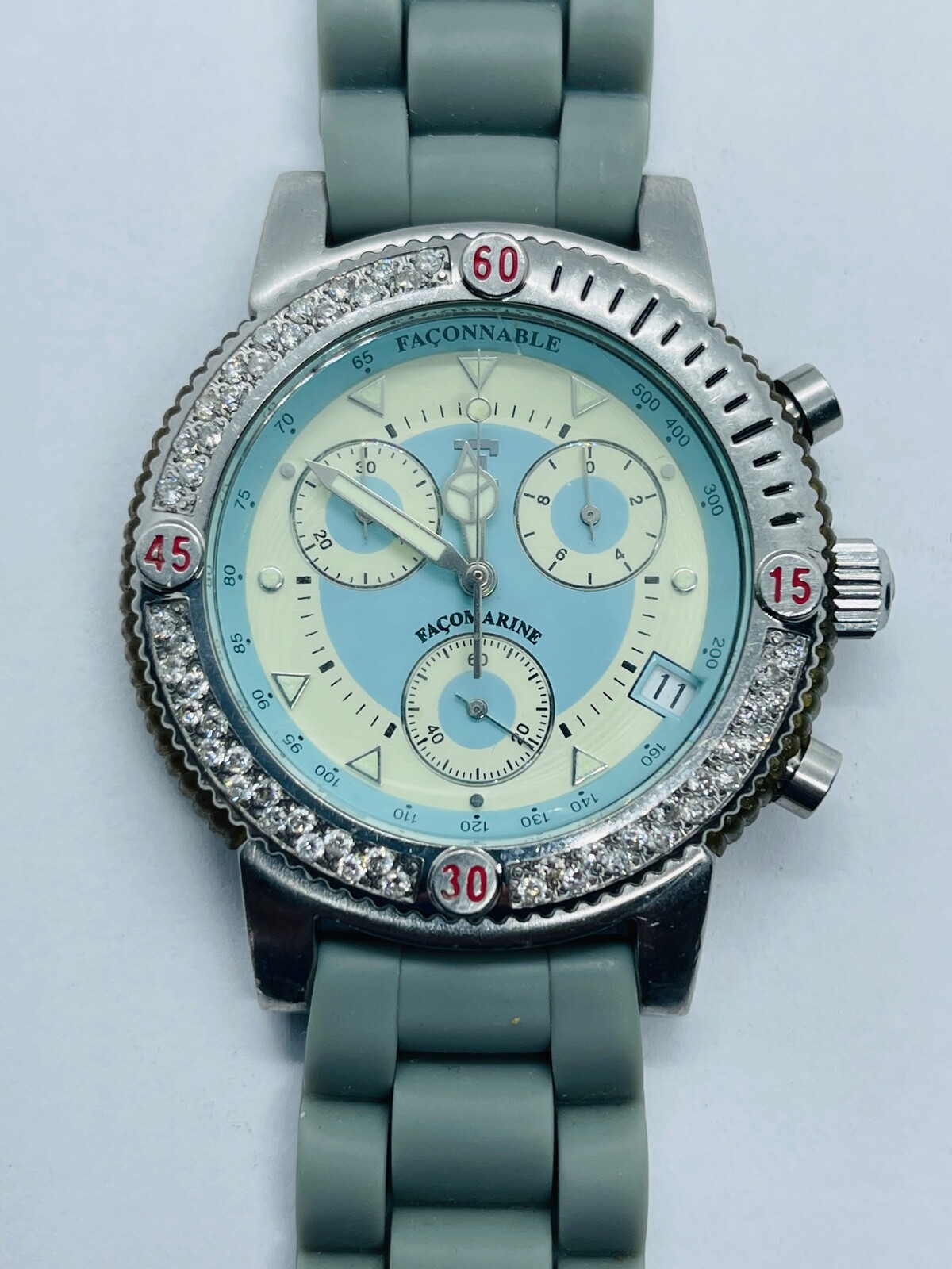 Faconnable Facomarine Watch Diamond Bezel 40mm Ladies Watch Faconnable Facomarine Watch Diamond Bezel 40mm Ladies Watch