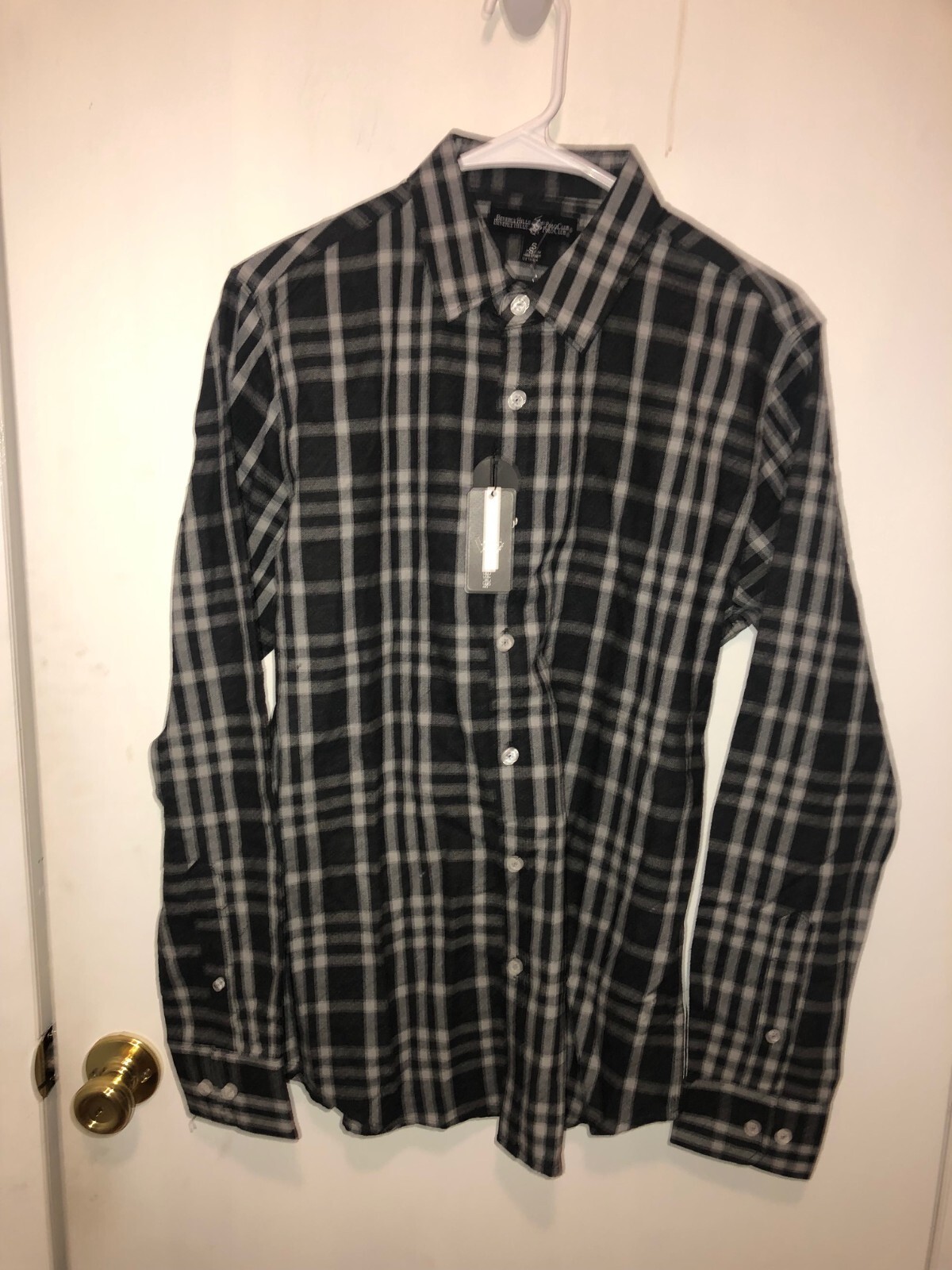 NWT Beverly Hills Polo Club Mens Small Plaid Flannel Shirt NWT Beverly Hills Polo Club Mens Small Plaid Flannel Shirt