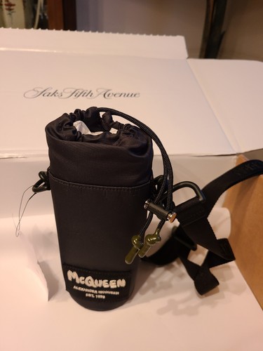 NWT Alexander McQueen Graffiti Logo Black Nylon Water Bottle NWT Alexander McQueen Graffiti Logo Black Nylon Water Bottle