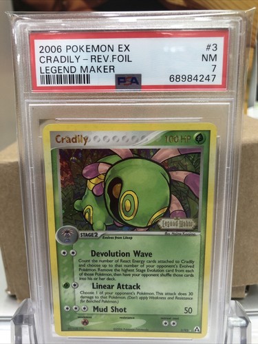 Pokemon PSA 7 NM Cradily 3/92 EX Legend Maker Holofoil Rare Pokemon PSA 7 NM Cradily 3/92 EX Legend Maker Holofoil Rare