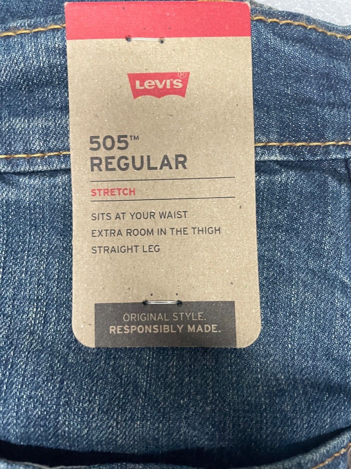 Levi's 505 Regular Fit Jean for Men, Size 36 x 30 inch Levi's 505 Regular Fit Jean for Men, Size 36 x 30 inch