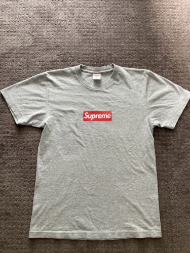 Supreme 20th Anniversary Box Logo Tee Heather Grey MEDIUM Supreme 20th Anniversary Box Logo Tee Heather Grey MEDIUM