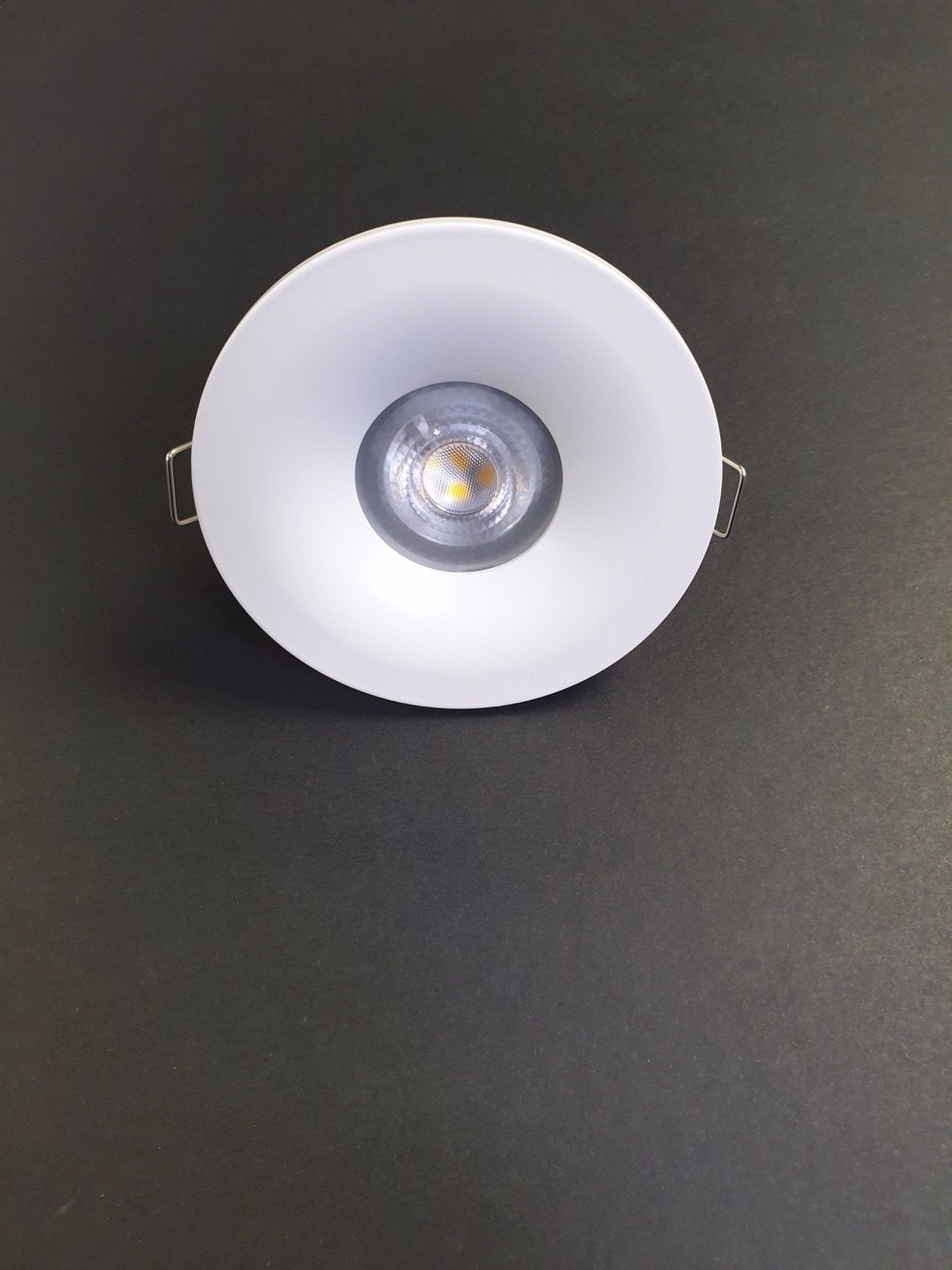 Large Fixed GU10 Round Downlight Spotlight 98mm Bezel White or Black ...