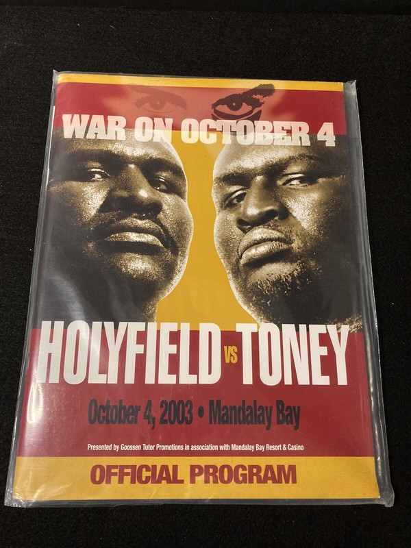 EVANDER HOLYFIELD V JAMES TONEY OCT 4 2003 WAR TITLE FIGHT PROGRAM の ...