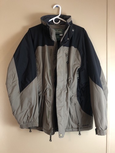 L.L. Bean Men's Large Primaloft Black And Tan Ski Parka L.L. Bean Men's Large Primaloft Black And Tan Ski Parka