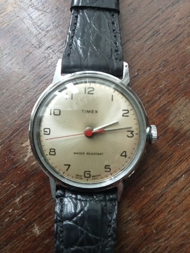 Vintage Timex Mens Boys Mechanical Watch ( Spares.Or.repair) Red Second ...