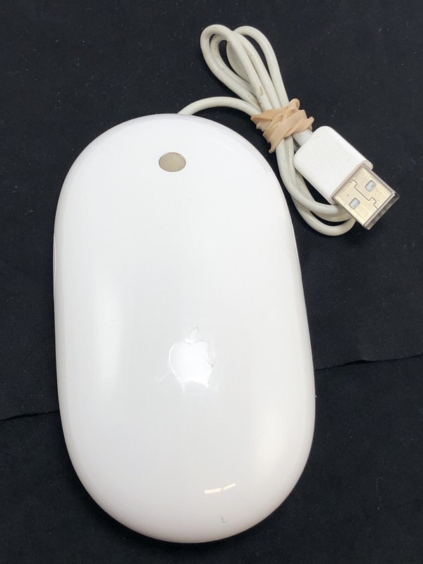 Apple USB Wired Optical Mouse (A1152) w/ 2 Side Buttons & Scroll Ball ...