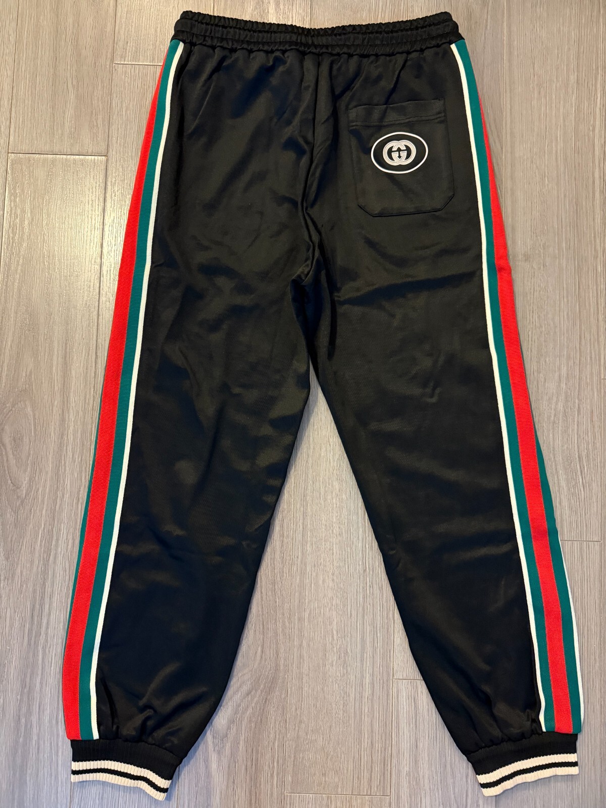 Gucci Technical Jersey Track Bottoms pants black sz M | eBay Gucci Technical Jersey Track Bottoms pants black sz M | eBay