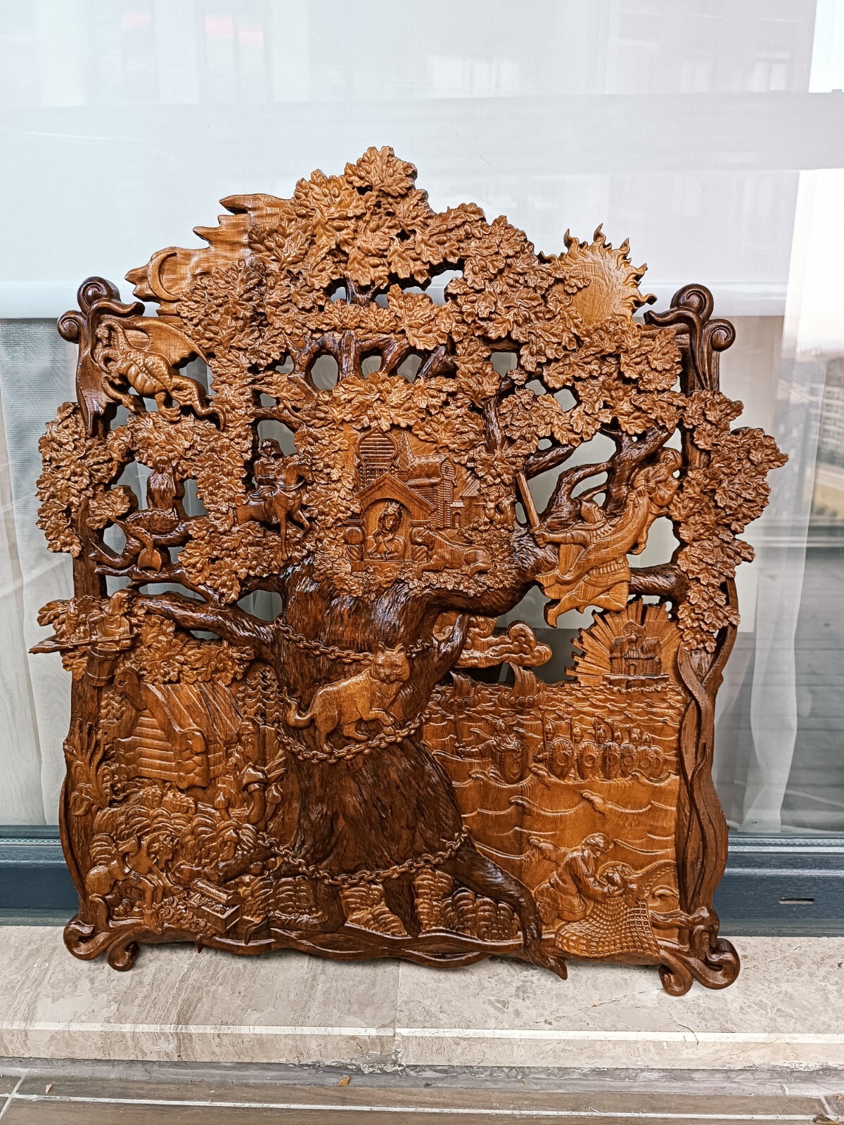 Tree of Life Wood Carving Folk Art Wood Sculpture Fantasy Art Wooden Wall art eBay