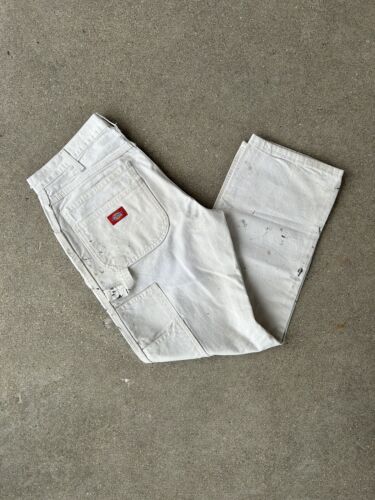 Vintage 90s Paint Spalted White Dickies Radda Mens Carpenter Vintage 90s Paint Spalted White Dickies Radda Mens Carpenter