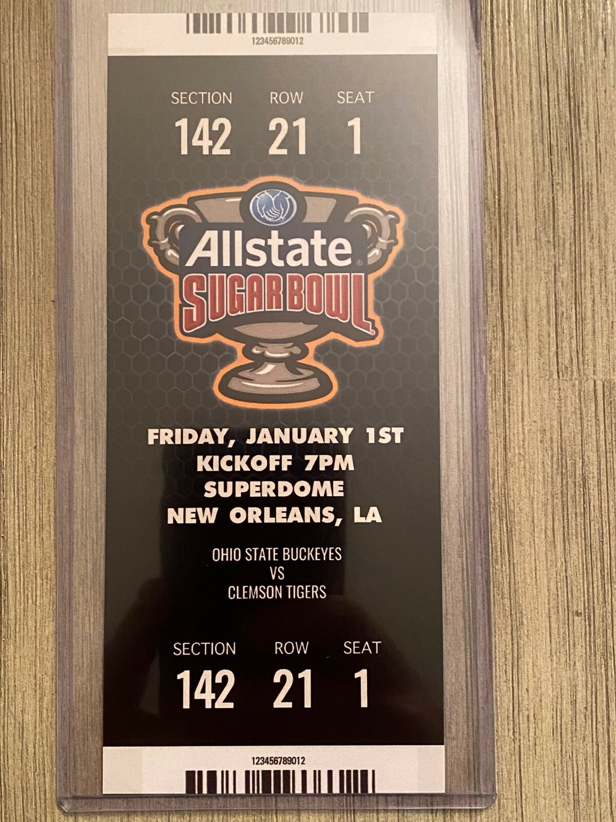 2021 Allstate Sugar Bowl Replica Ticket Stub OHIO STATE vs CLEMSON TIGERS eBay