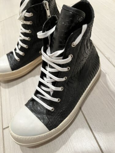 Rick Owens Python Leather Ramones Size 44. USA 11. Rare | eBay Rick Owens Python Leather Ramones Size 44. USA 11. Rare | eBay