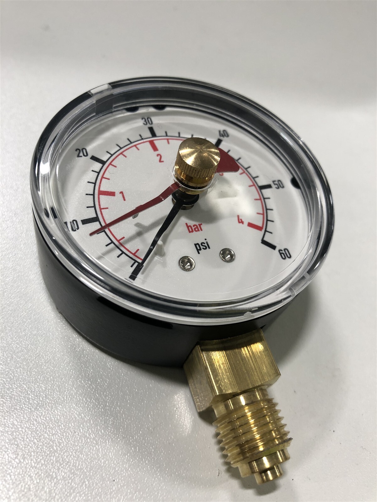 WIKA PRESSURE GAUGE AIR OIL WATER 0-4bar 0-60psi 63mm DIAL HYDRAULIC ...