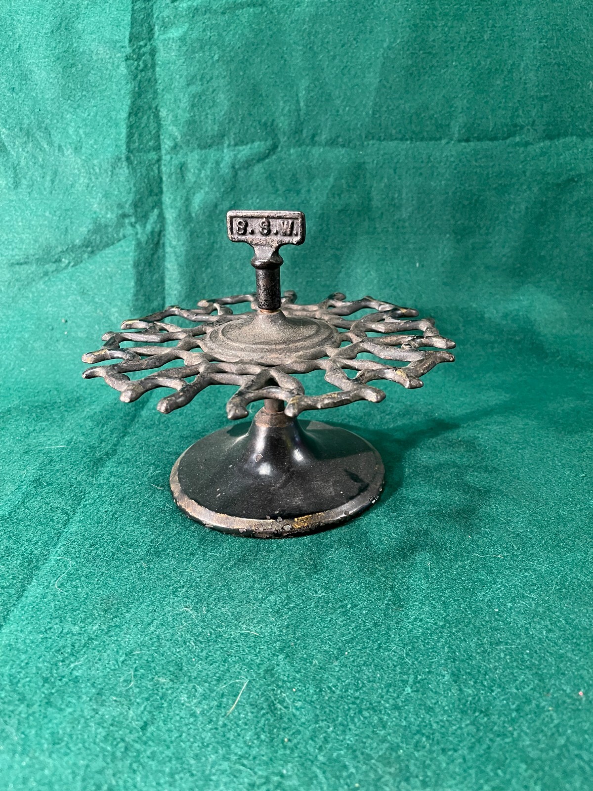 Vintage Stamp Carousel - Cast Iron Rubber Stamp Holder 1920s Industrial ...