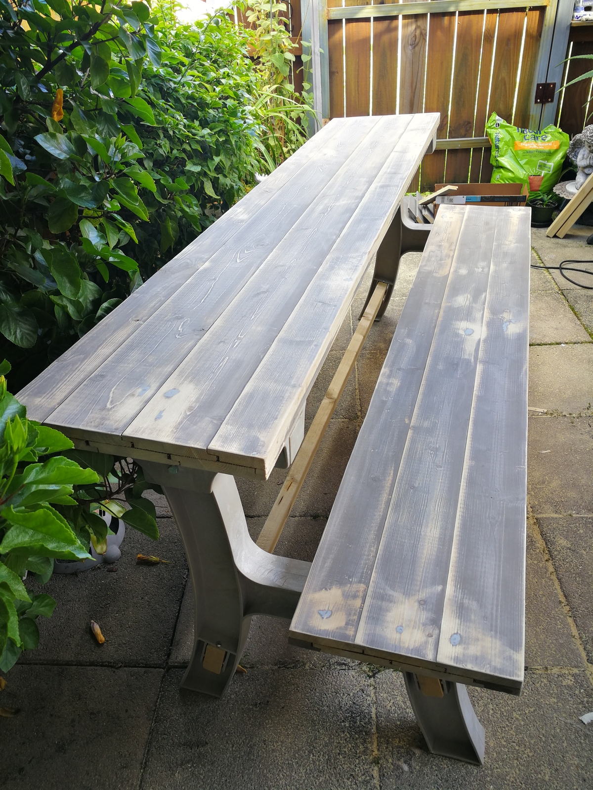 2x4basics 90110ONLMI 90110 Flip Top BenchTable, Bench, Patio Table ...