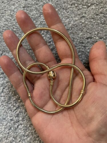 Pandora 14k Gold g585 AlE solid gold necklace 16.5 “ New 100 Pandora 14k Gold g585 AlE solid gold necklace 16.5 “ New 100
