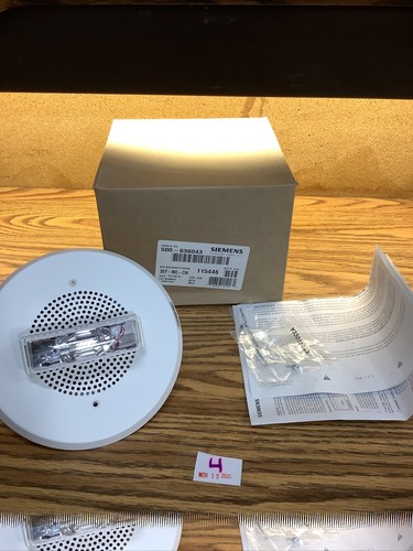 Siemens 500 636043 Speaker Strobe Fire Alarm Safety Sef Mc Cw 115446の