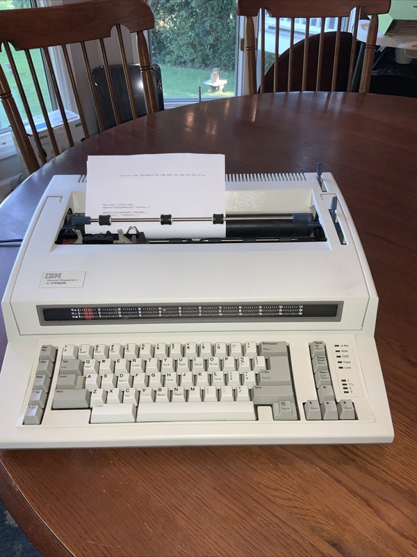 IBM typewriter photos of IBM Personal Wheelwriter by year then serial ...