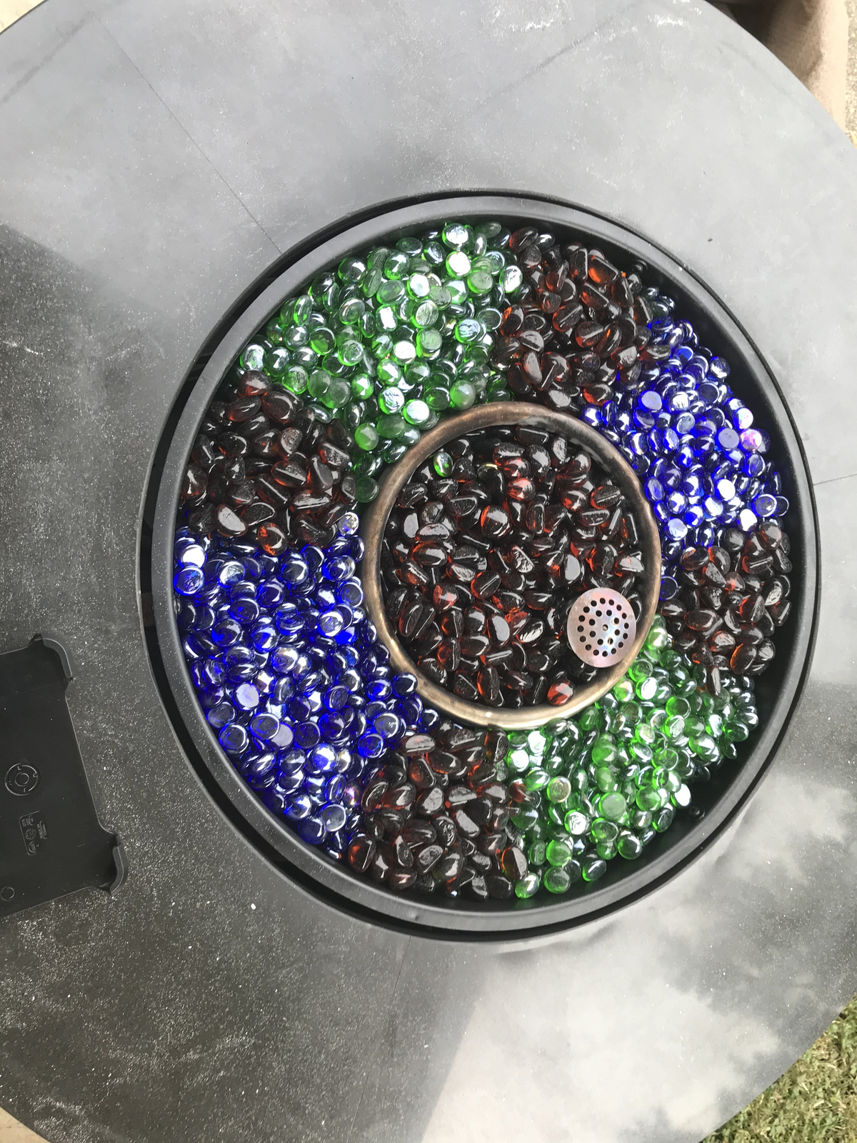 Blue Fire Pit Glass Beads Premium Fireplace Round Reflective Rocks ...