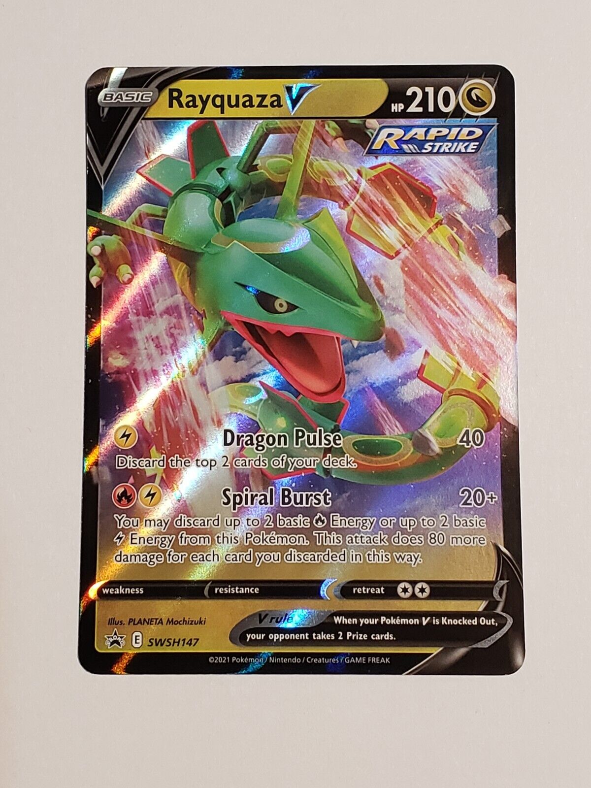 2021 Pokemon Rayquaza V SWSH147 Black Star Promo Card 2021 Pokemon Rayquaza V SWSH147 Black Star Promo Card