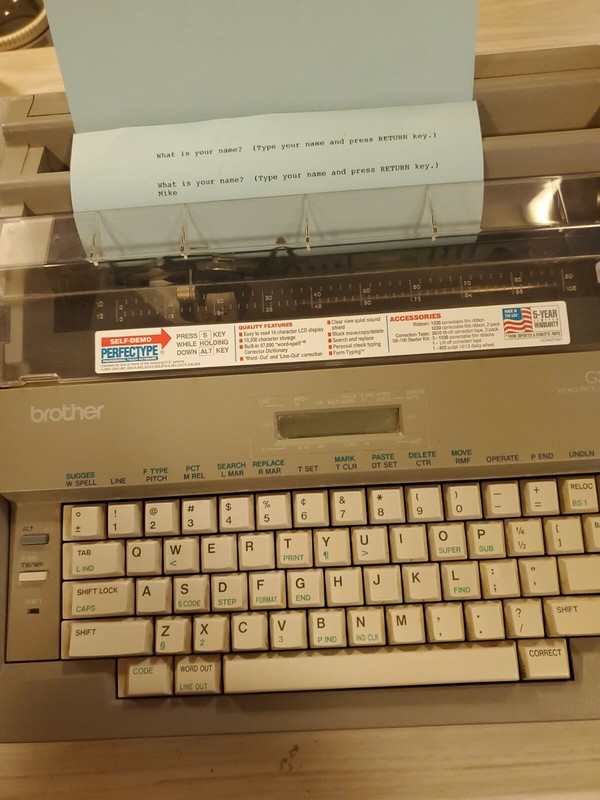 2003 Brother GX-8500 on the Typewriter Database