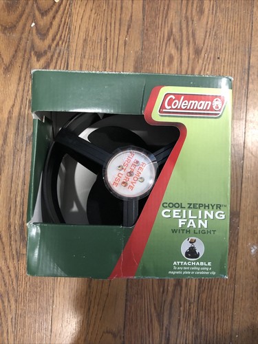 Coleman 'Cool Zephyr' Camping Tent Battery Ceiling Fan & Light ...