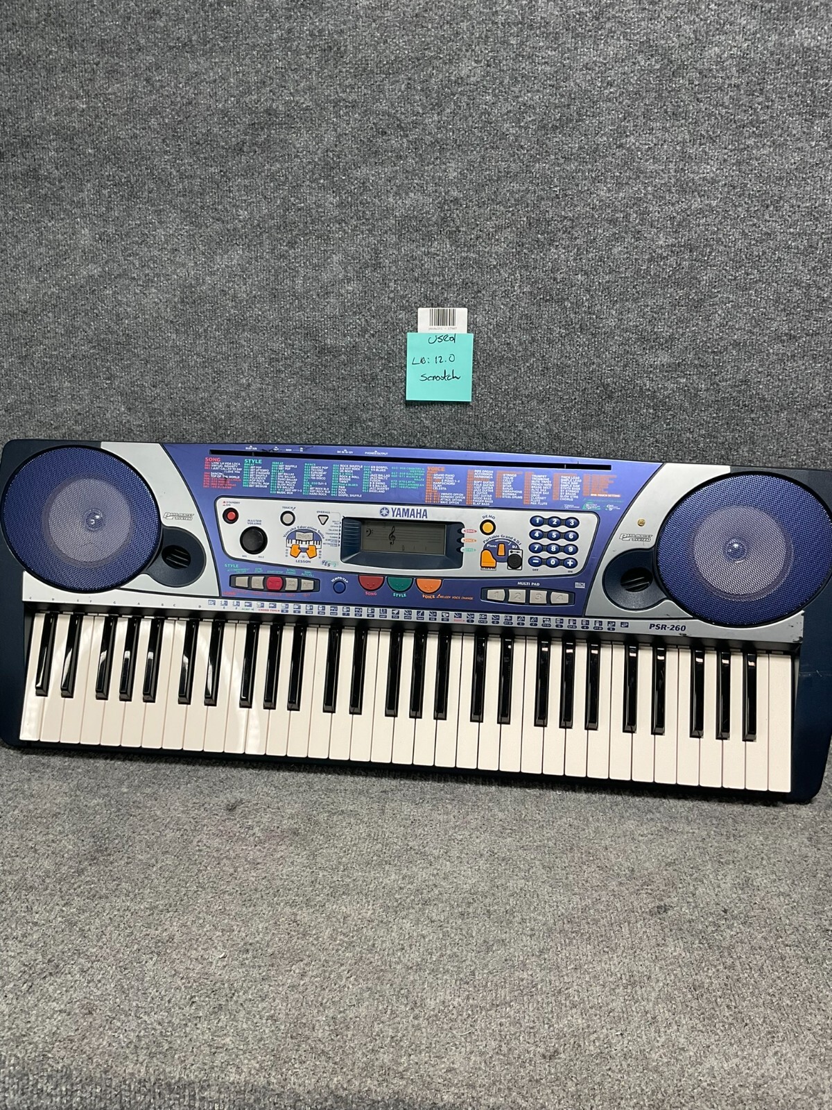 Yamaha Portatone Electronic Keyboard PSR-260, 61 Keys, Bass